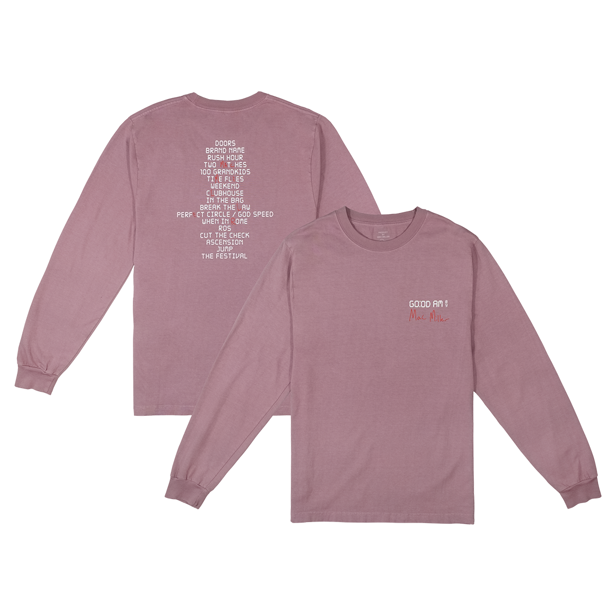 TRACKLIST LONG SLEEVE TEE – Mac Miller Store