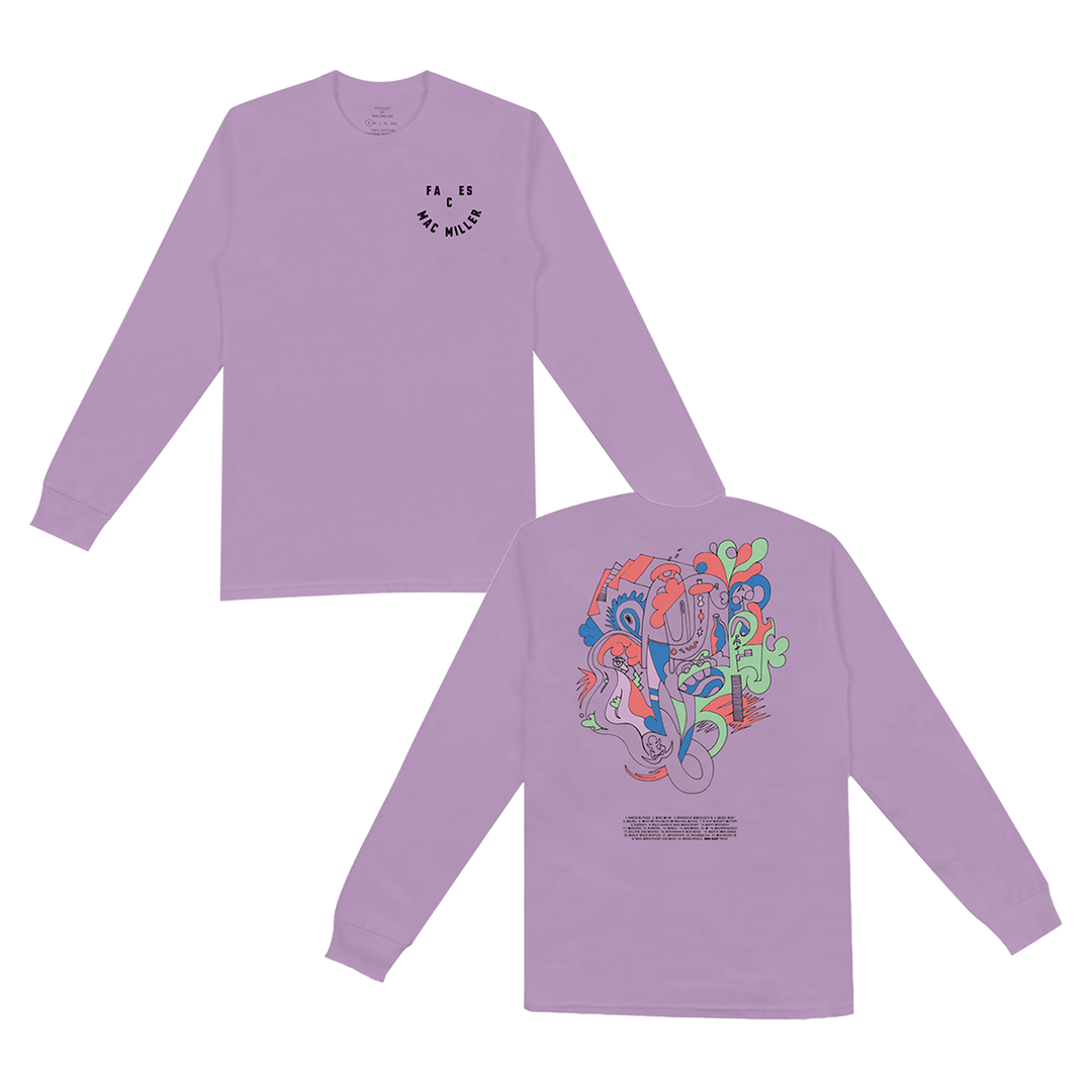 FACES SMILE PURPLE LONGSLEEVE – Mac Miller Store