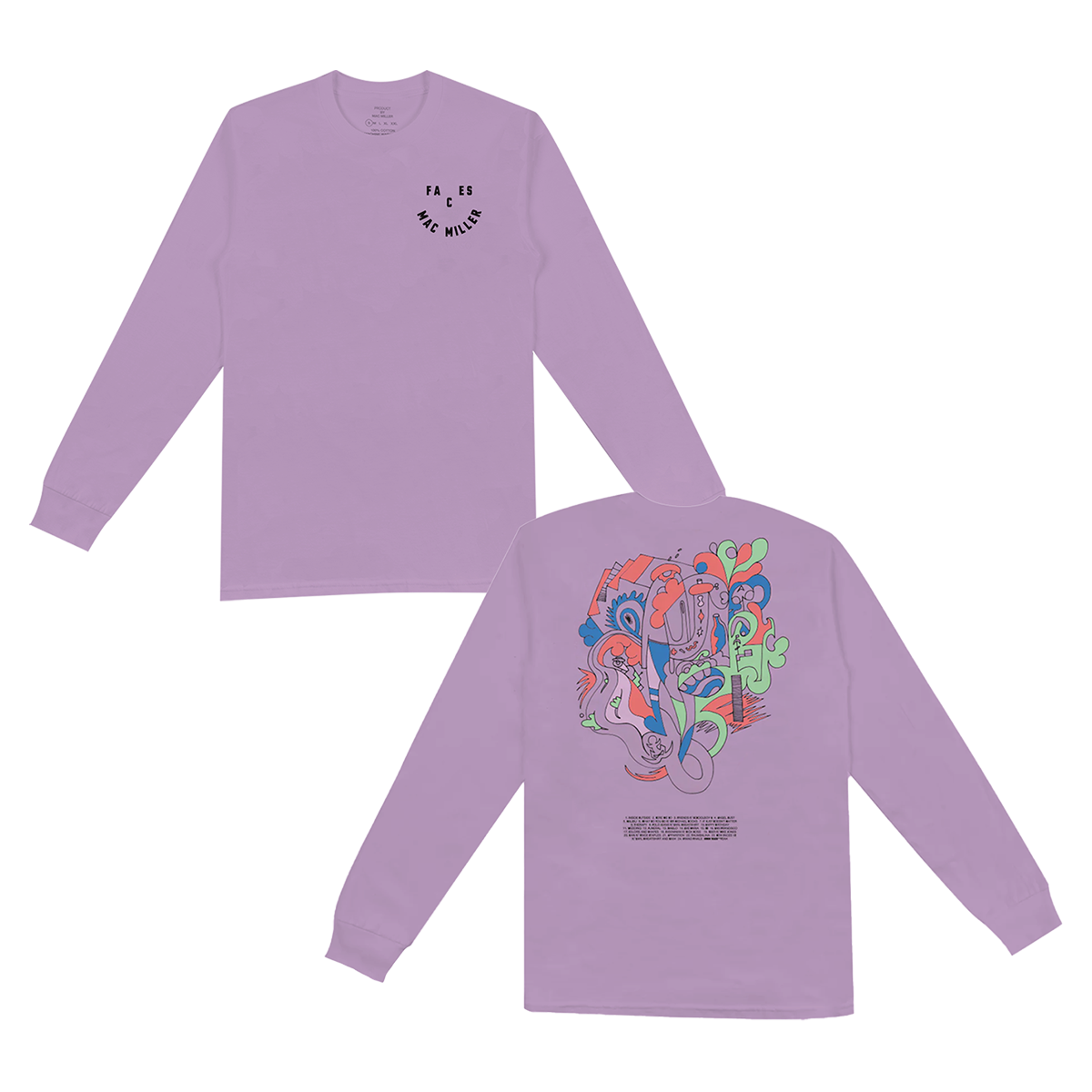 FACES SMILE PURPLE LONGSLEEVE – Mac Miller Store