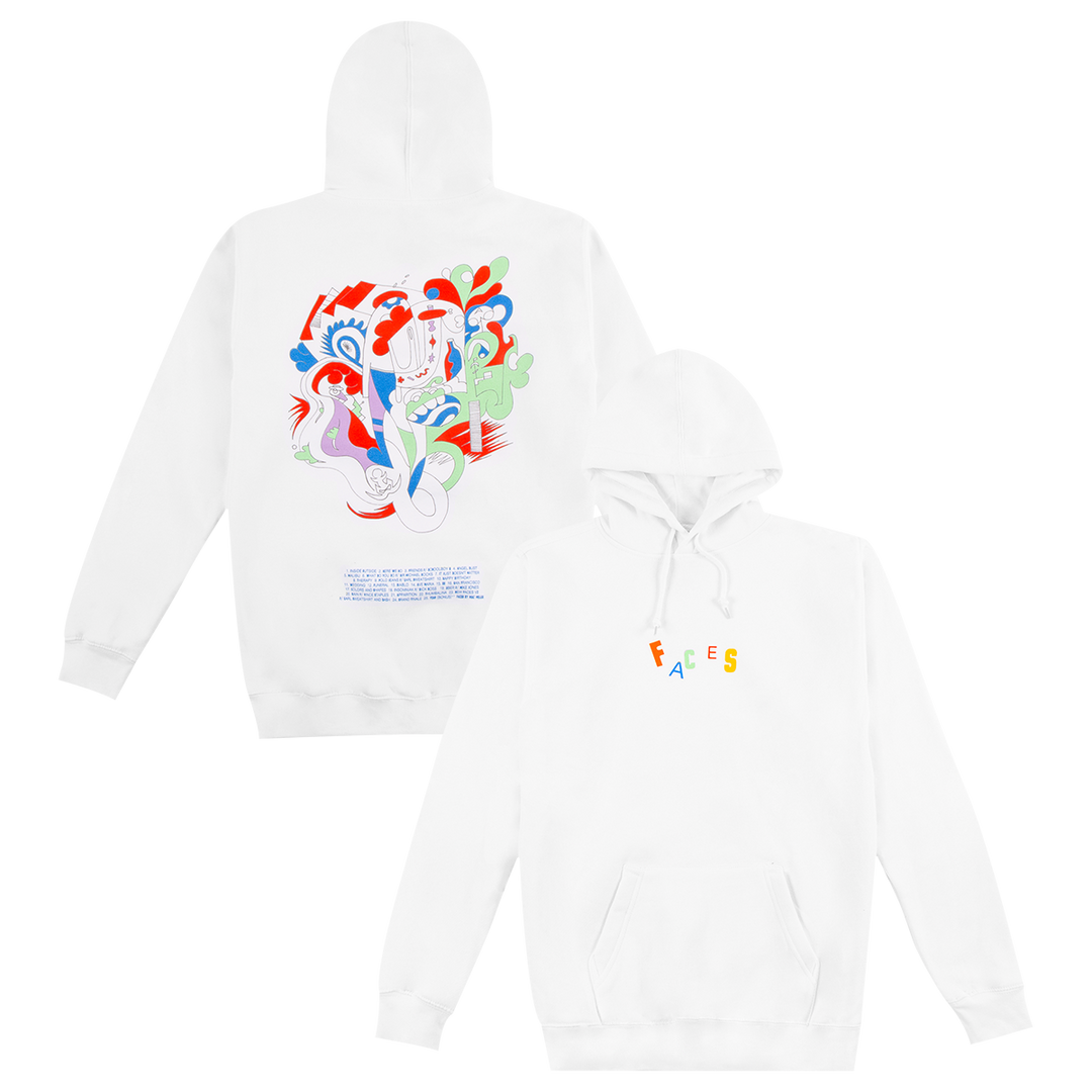 FACES LETTERS HOODIE – Mac Miller Store